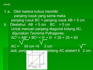 B ab 8 bangun ruang sisi datar kelas 8 semester 2 | PPT
