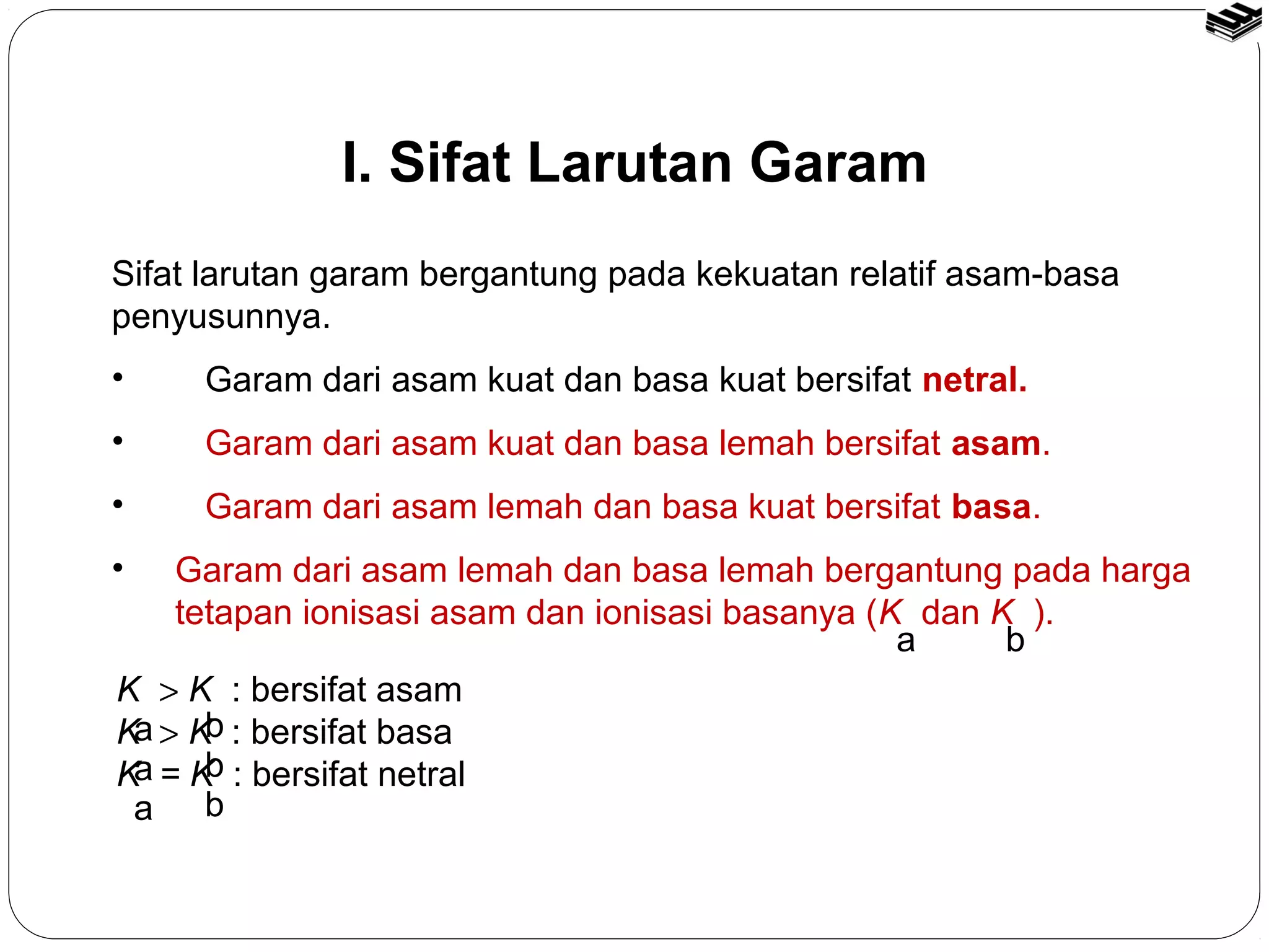 Bab8 hidrolisis garam | Kimia Kelas XI | PPT
