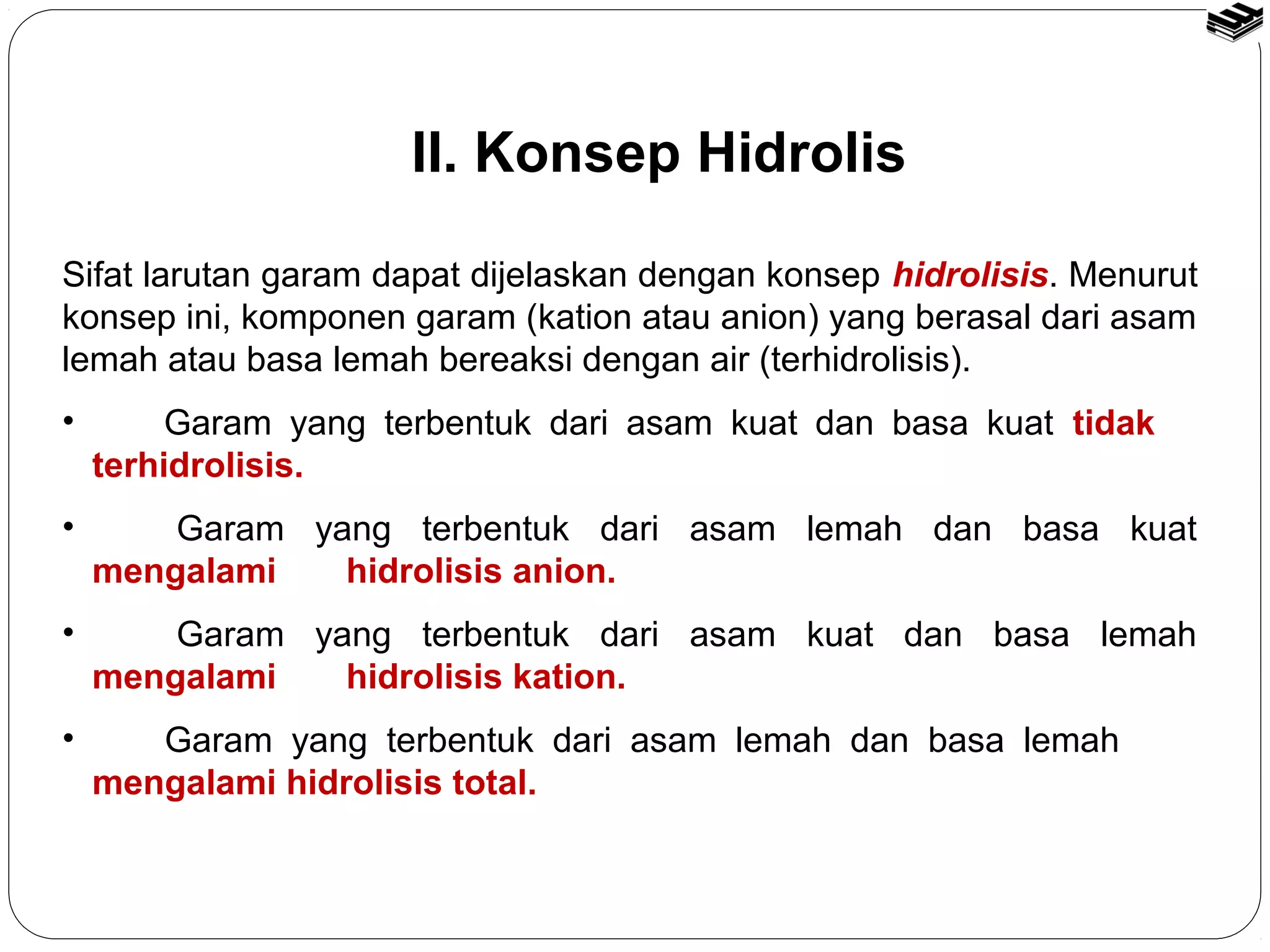 Bab8 hidrolisis garam | Kimia Kelas XI | PPT