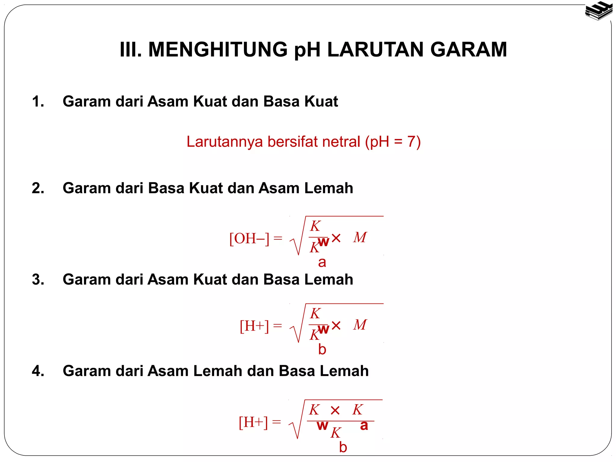 Bab8 hidrolisis garam | Kimia Kelas XI | PPT