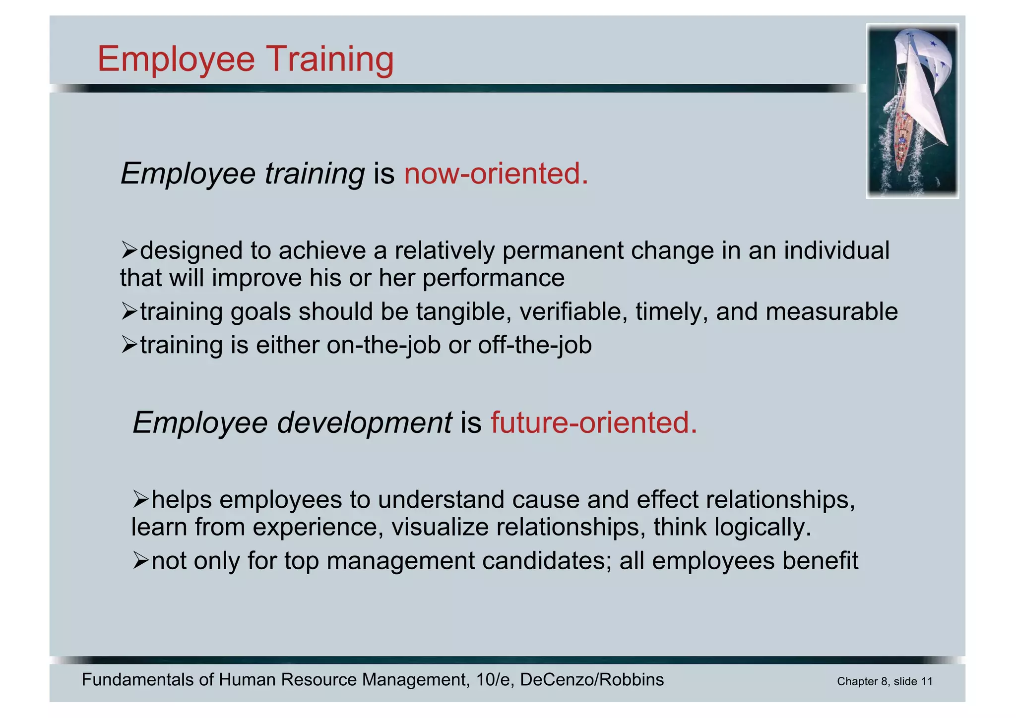 Chapter 8 Training and Developing Employees | PDF
