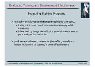 Chapter 8 Training and Developing Employees | PDF