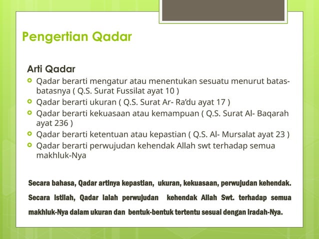 BAB 8 KELAS 9 SEM 2 2022-2023 BERIMAN KEPADA QADA’ DAN QADAR.pptx