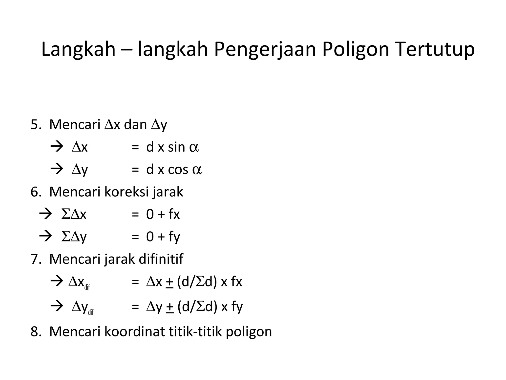 Bab 8 kerangka dasar pemetaan poligon | PPT