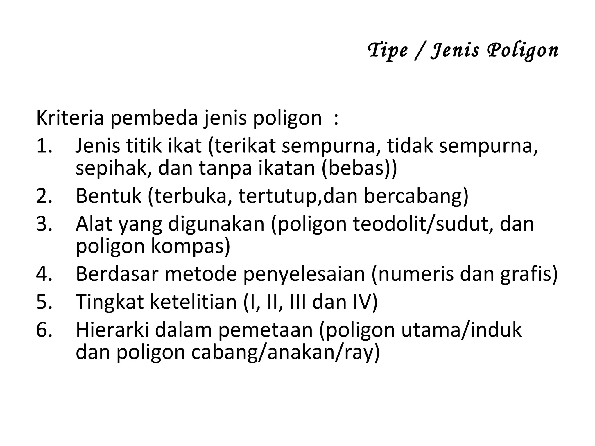 Bab 8 kerangka dasar pemetaan poligon | PPT