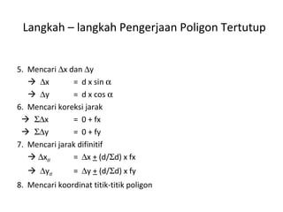 Bab 8 kerangka dasar pemetaan poligon | PPT