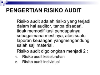 Bab 8 materialitas dan risiko audit | PPT