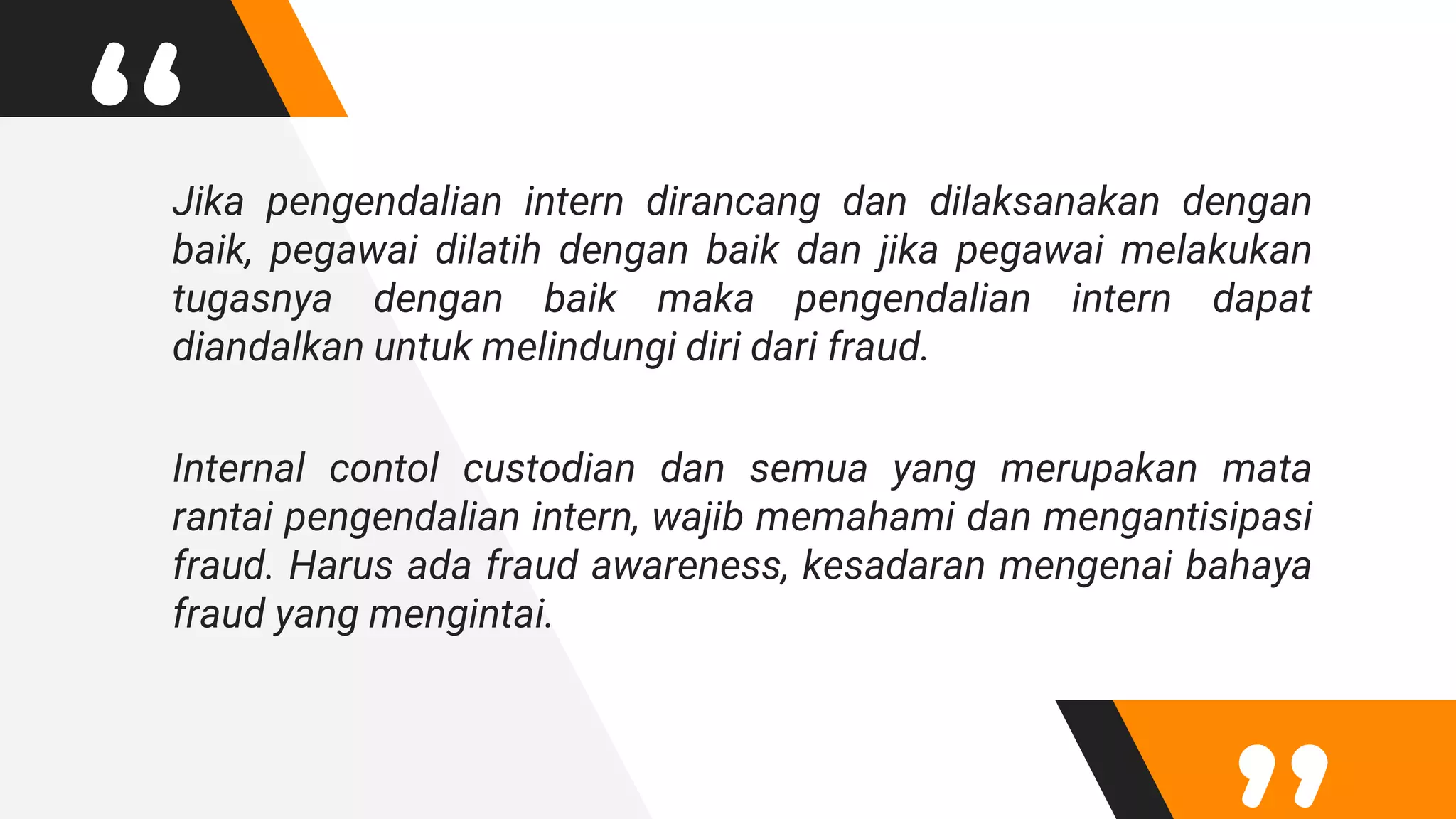 Mencegah Fraud | PPTX