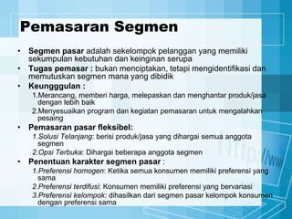 Bab 8 mengidentifikasi segmen dan target pasar | PPTX