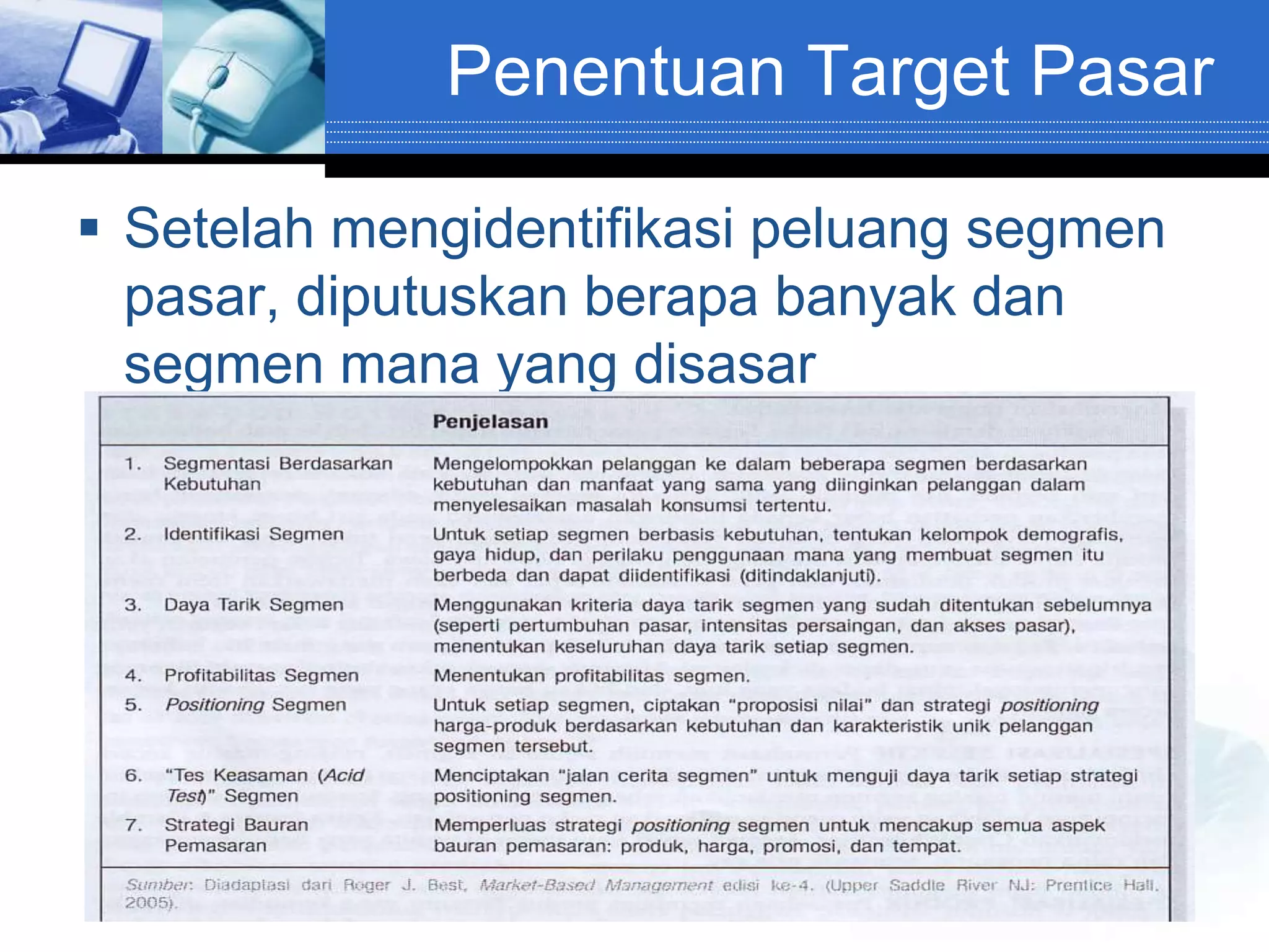 Bab 8 mengidentifikasi segmen & target pasar | PPTX