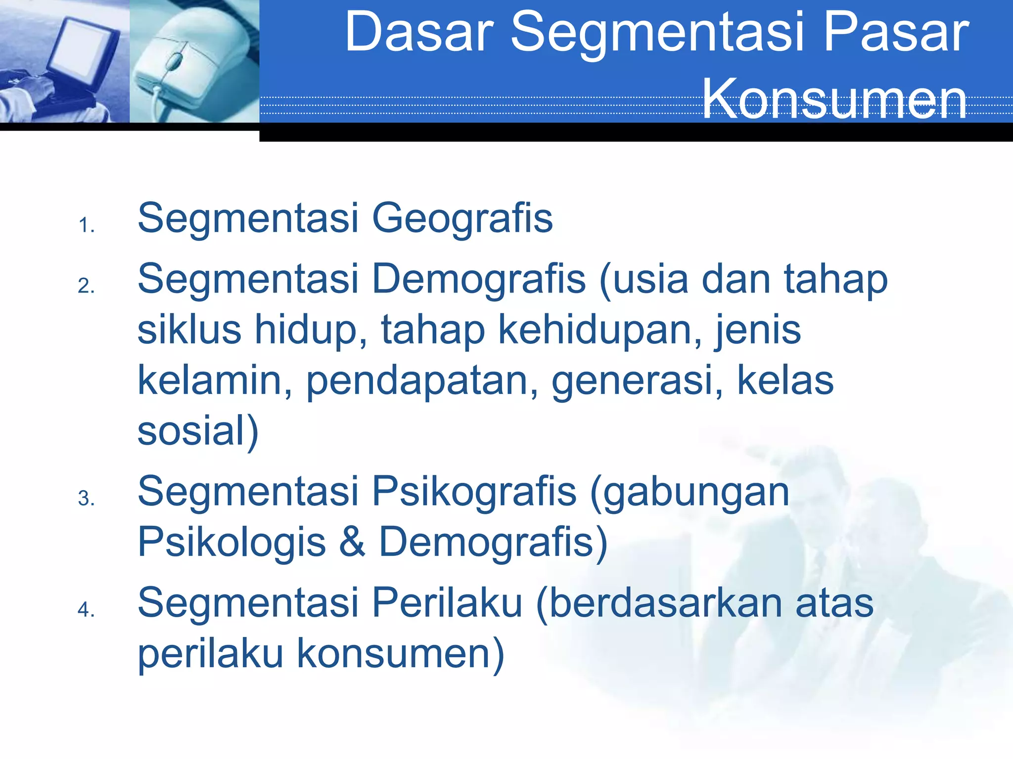 Bab 8 mengidentifikasi segmen & target pasar | PPTX