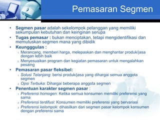Bab 8 mengidentifikasi segmen & target pasar | PPTX