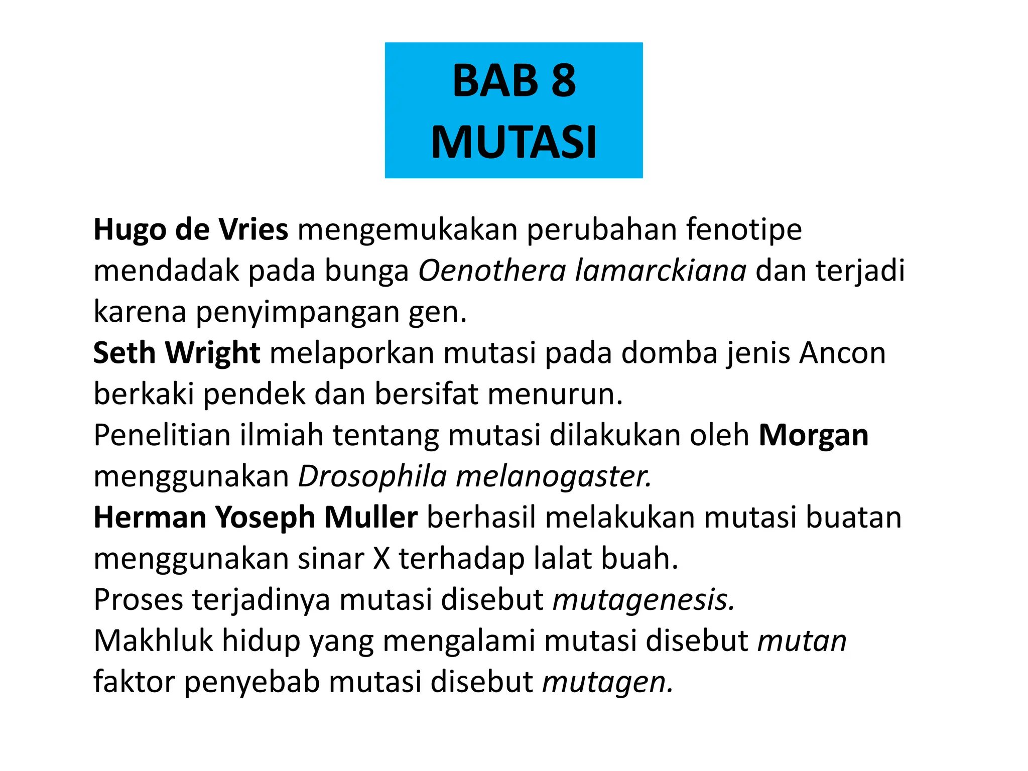 materi tentang mutasi untuk pelajaran kelas 12 | PPTX