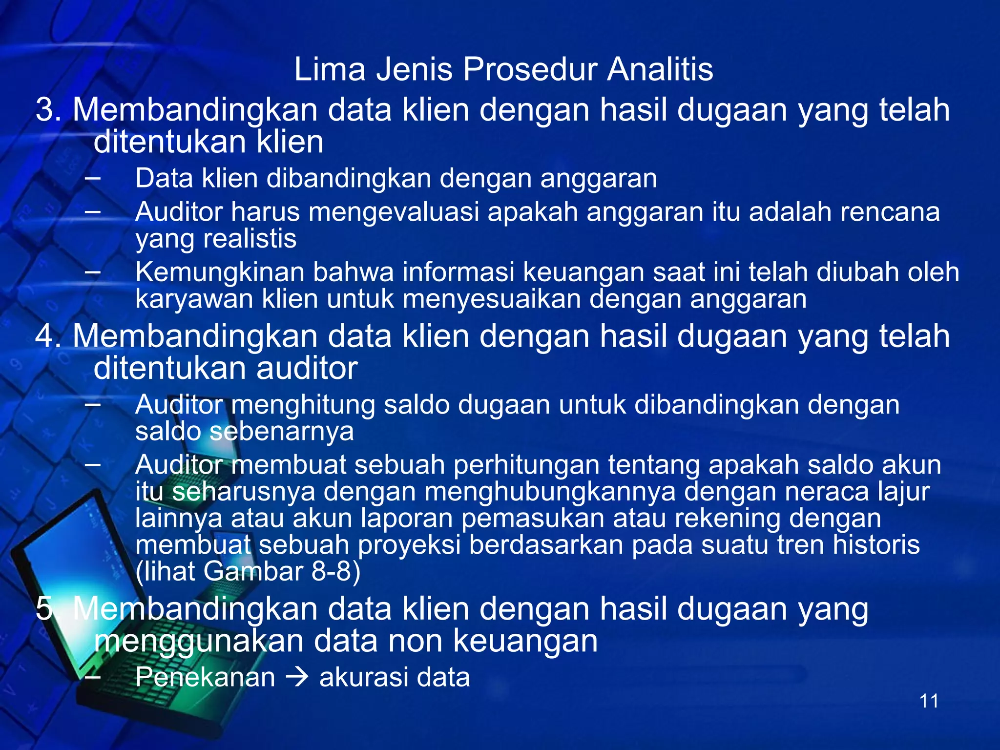 Perencanaan Audit dan Prosedur Analitis | PPT