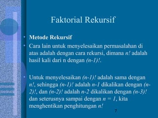 Bab 8 rekursif | PPT