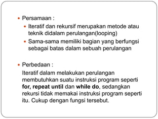 Bab 8 struktur rekursif | PPTX