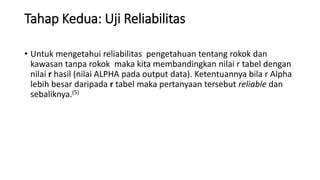 Bab 8 uji reliabilitas dan validitas | PPTX