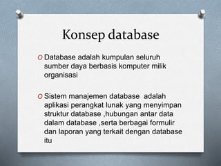 Bab 9 database dan manajemen database | PPTX