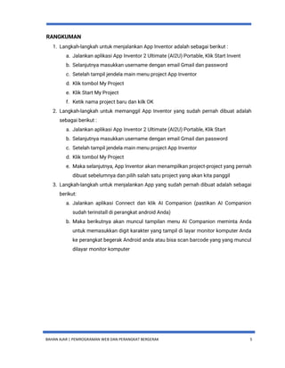 BAB IX - MEMULAI APP INVENTOR | PDF