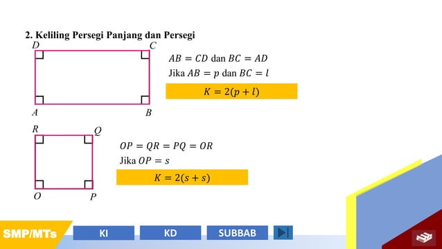 BAB 9. segiempat &segitiga.pptx for mathematic student grade X | PPT