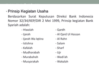 Bab 9 bank umum berdasar prinsip syariah (bank syariah) | PPTX