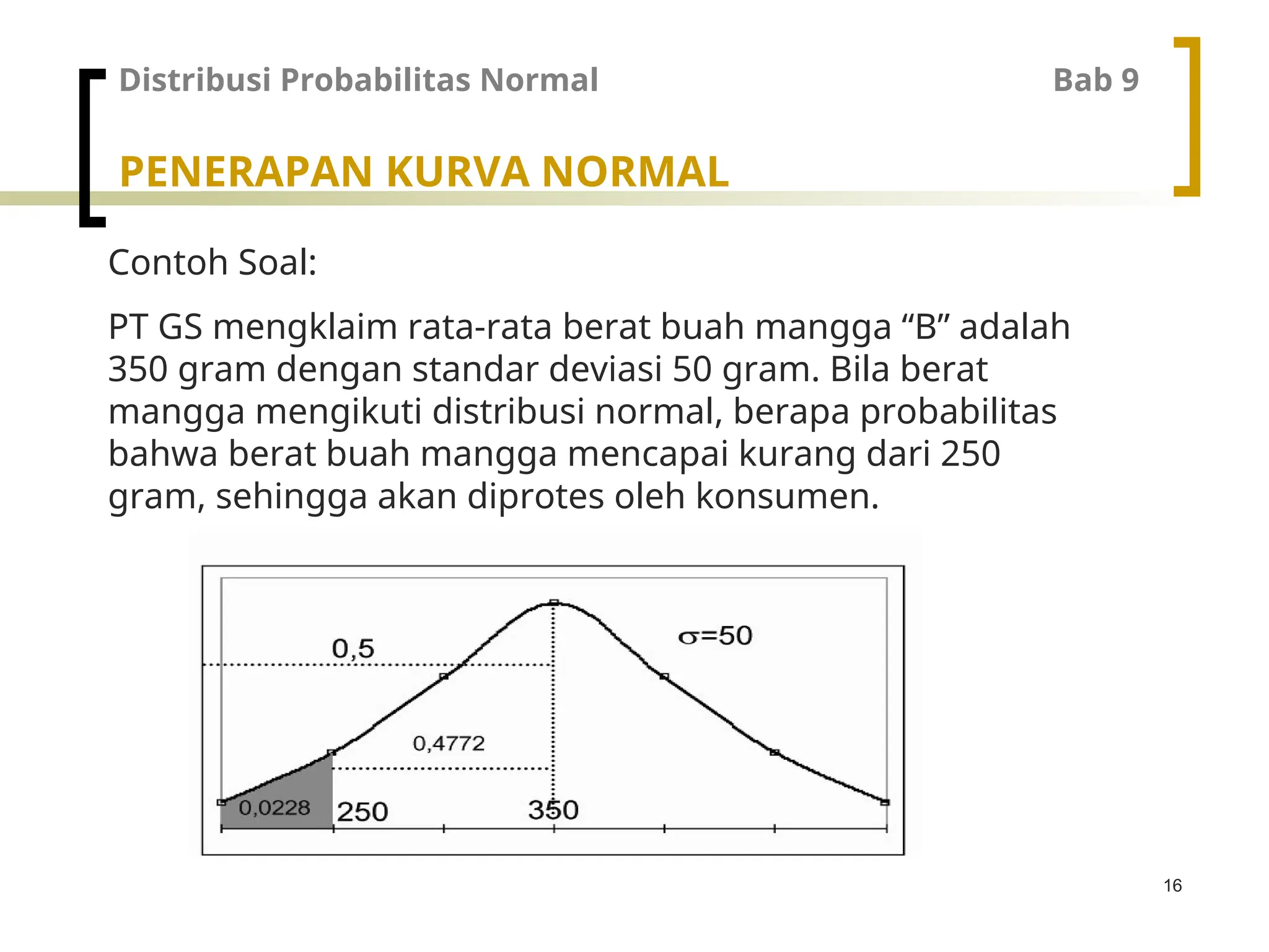 Materi kuliah bab 9 distribusi probabilitas normal. Ppt | PPT