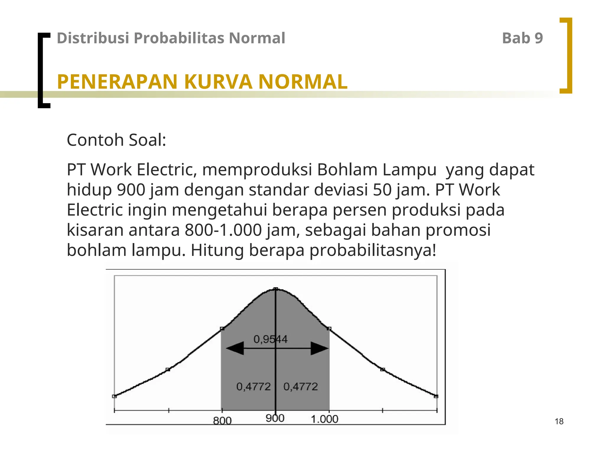 Materi kuliah bab 9 distribusi probabilitas normal. Ppt | PPT