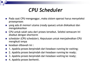 Bab 9 penjadwalan cpu | PPTX