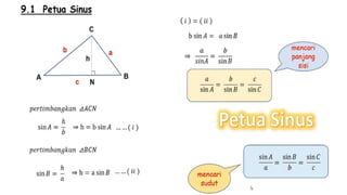BAB 9 PENYELESAIAN SEGITIGA Matematik Tambahan Ting.4 | PPTX