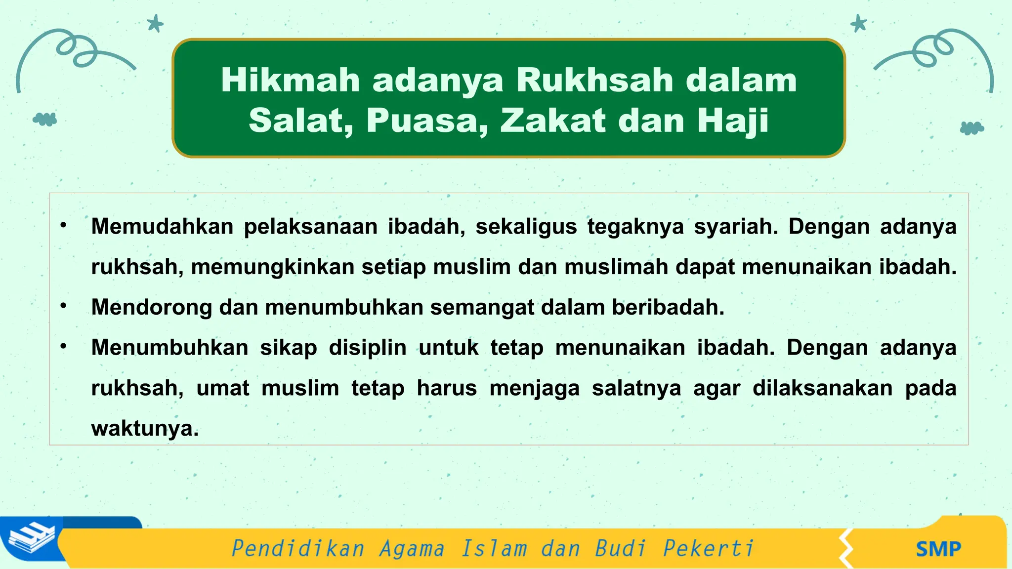 BAB 9_Rukhsah dalam Beribadah.pptx kelas VII | PPTX