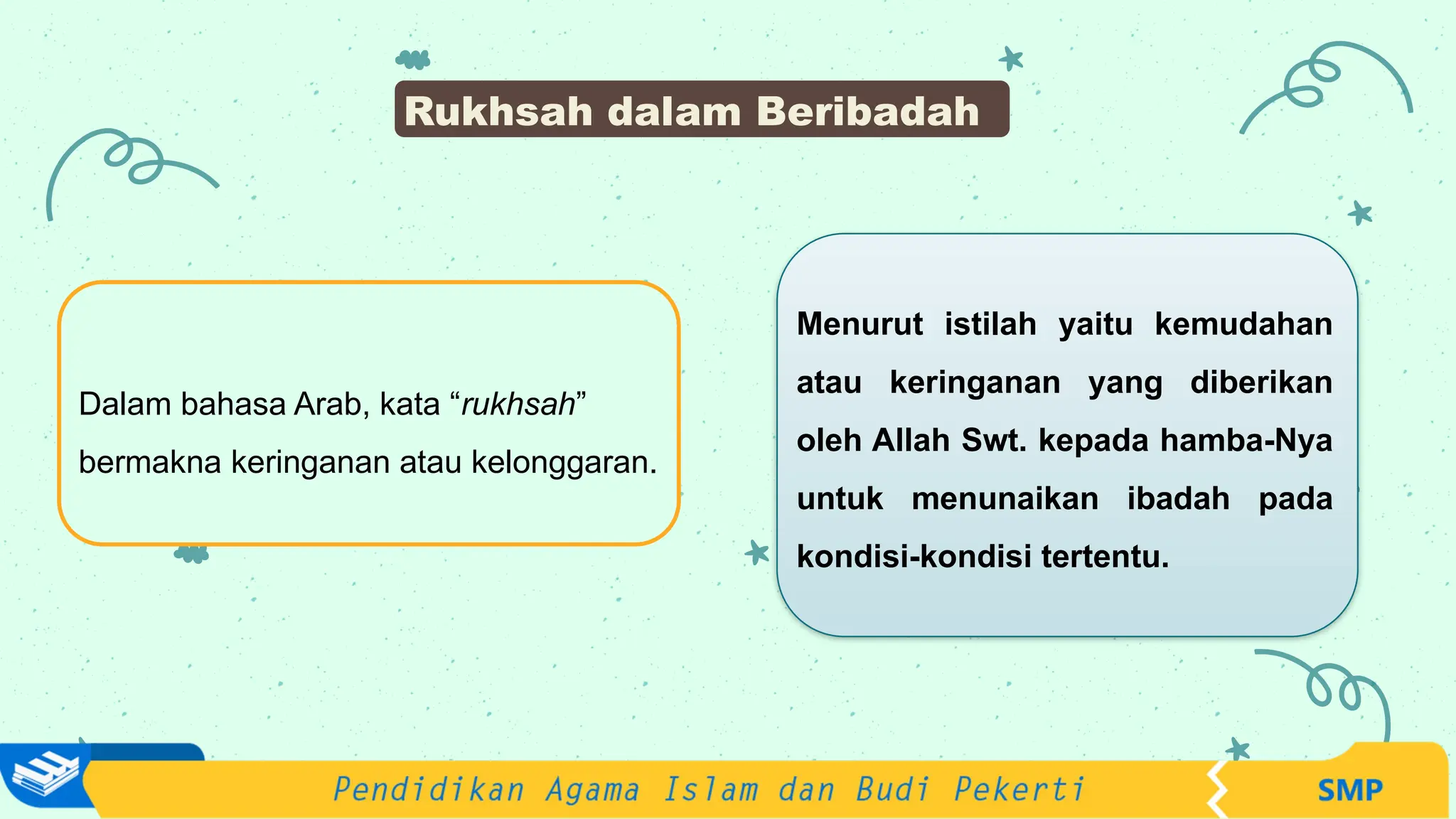 BAB 9_Rukhsah dalam Beribadah.pptx kelas VII | PPTX