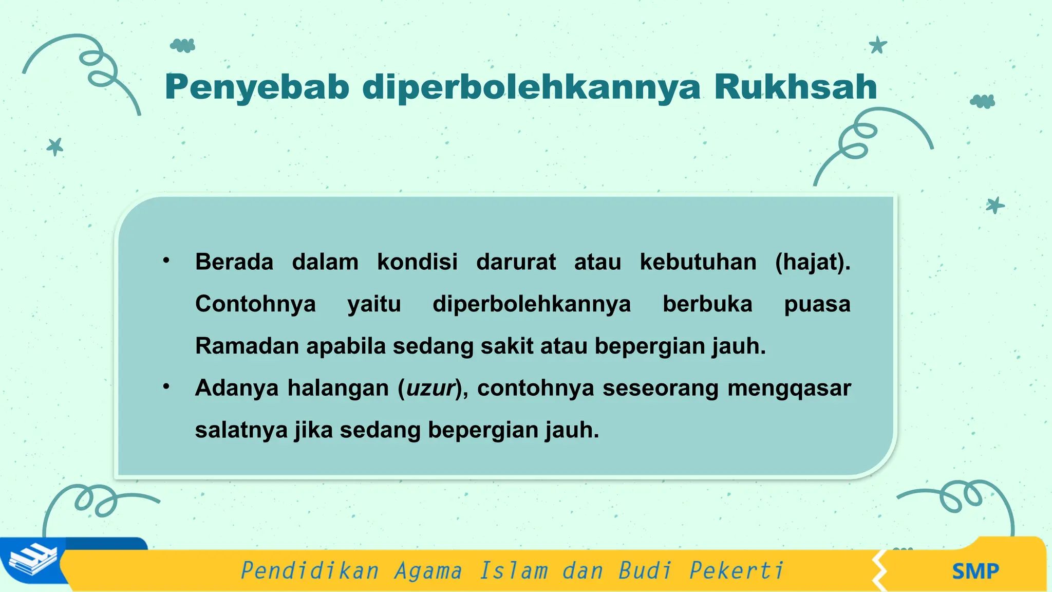 BAB 9_Rukhsah dalam Beribadah.pptx kelas VII | PPTX