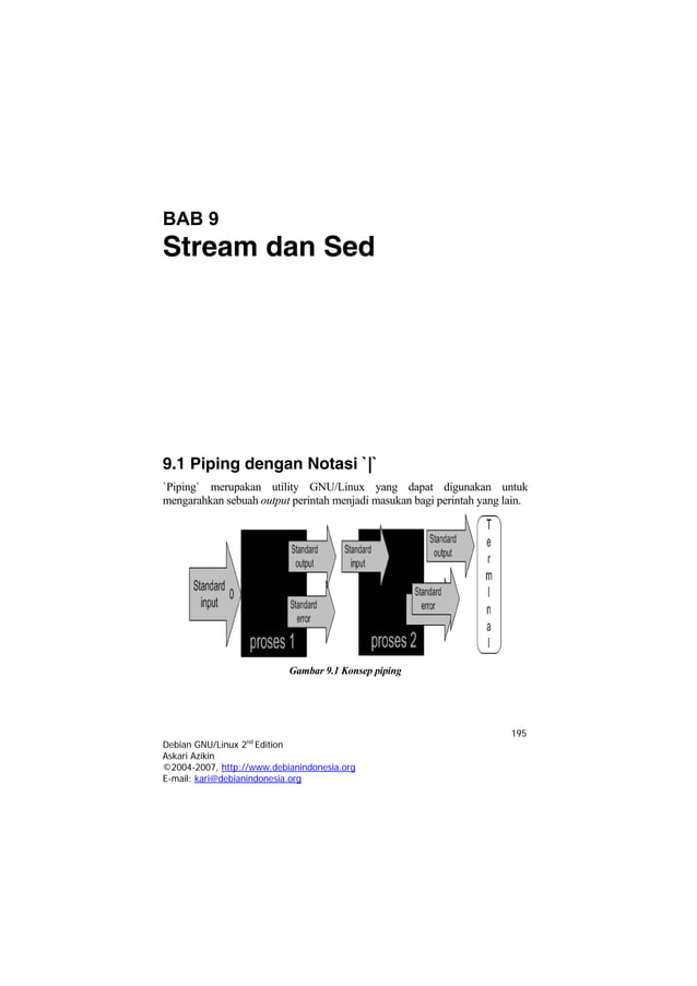 Bab 9 stream dan sed | PDF