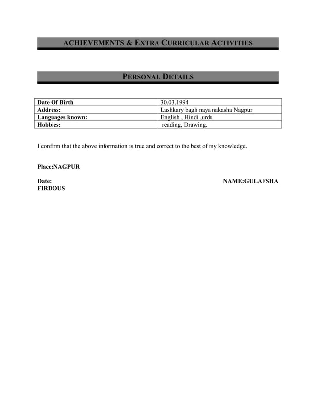 FORMAT READY RESUME | PDF