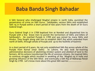Baba Banda Singh Bahadar | PDF