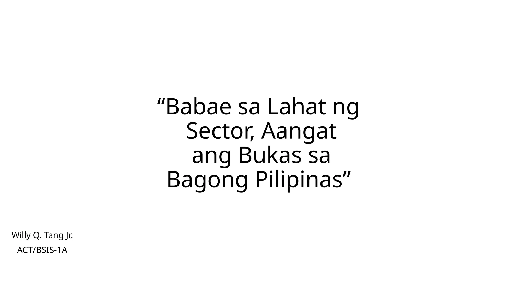 Babae sa Lahat ng Panahon Bababe sa .pptx