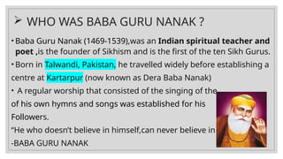 BABA GURU NANAK HISTORY PROJECT PUBLISHED | PPTX