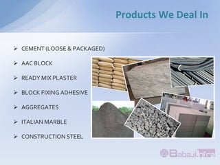 Contruction Material Supplier Cement, AAC Blocks, Aggregates, Premix ...