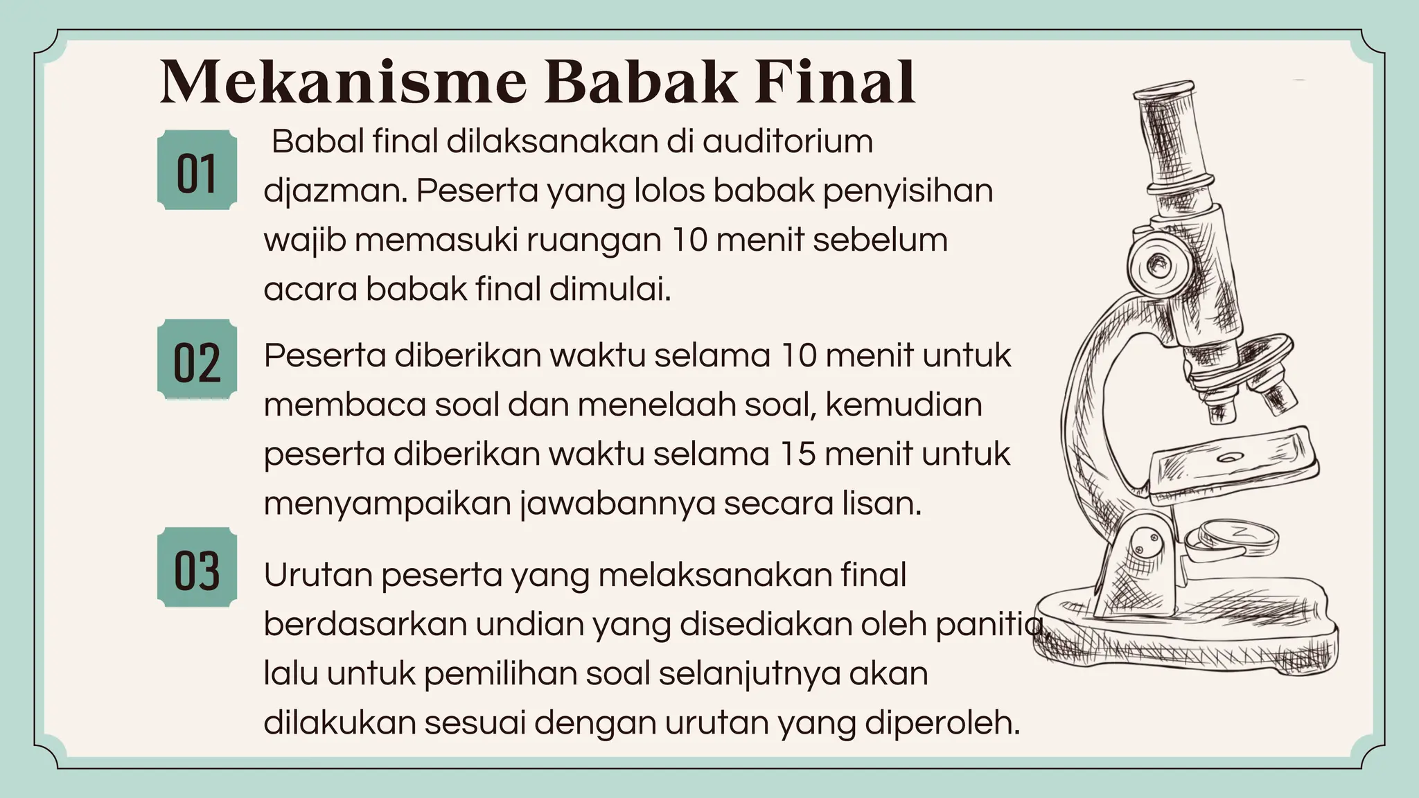 Tata tertib BABAK FINAL Pekan Ilmiah 2024 | PPT