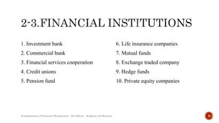 financial markets and institutions | PPTX