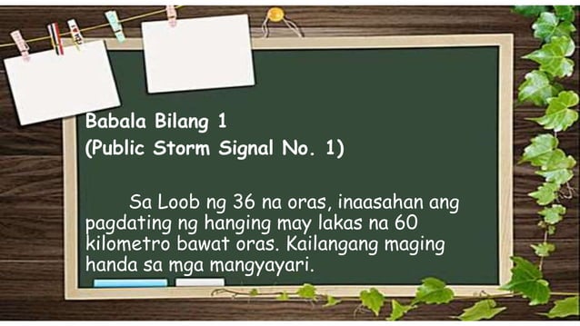 Babala ng bagyo | PPTX
