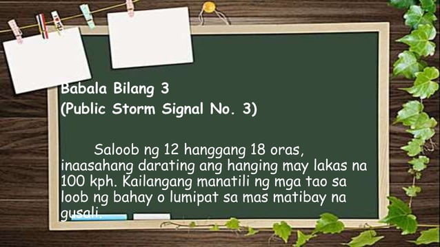 Babala ng bagyo | PPTX