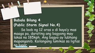 Babala ng bagyo | PPTX