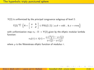Elena Mirela Babalic "Generalized alpha-attractor models for hyperbolic surfaces" | PPT