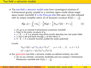 Elena Mirela Babalic "Generalized alpha-attractor models for hyperbolic surfaces" | PPT
