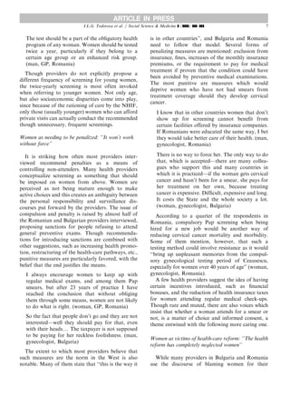 Background Reading: "What Happens When Women's Preventive Care is ...