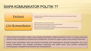 Komunikasi Politik: Komunikator, Pesan dan Media | PPTX