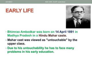 A TALK ON BABA SAHEB AMBEDKAR NSS UNIT, SUCP | PPT
