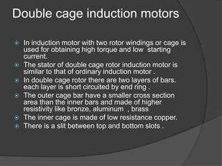 deep bar and cage rotor | PPTX