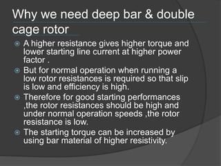 deep bar and cage rotor | PPTX